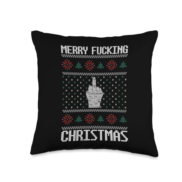 ・Merry fucking christmas ugly sweater showing offensive obscene reindeer! Holiday naughty humor for adults as sarcastic ...