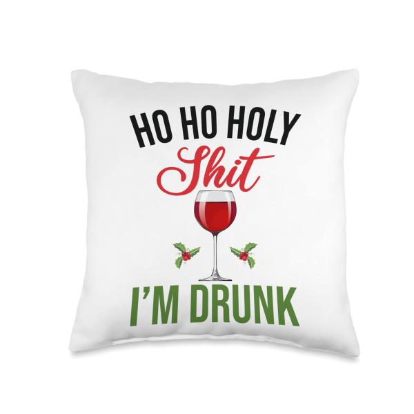 ・Ho Ho Ho. A funny, unique, punny Christmas wine drinking quote for Christmas shopping or lounging around the house. Sho...