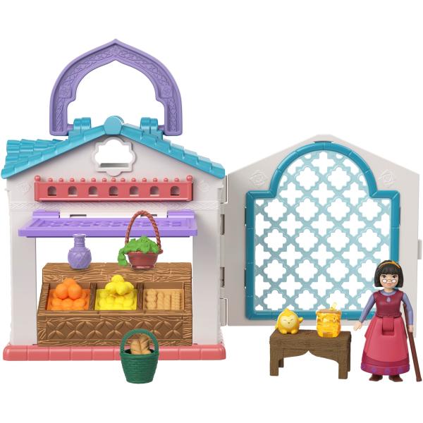・Discover the magic and fun of Disney's Wish with Dahlia's Rosas Marketplace playset featuring a Dahlia mini doll and 9 ...