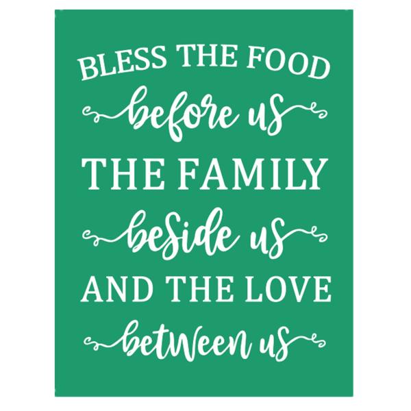 ・【Farmhouse Theme Stencils】Dining Room Sign pattern: Bless the food before us The family beside us and The love between ...