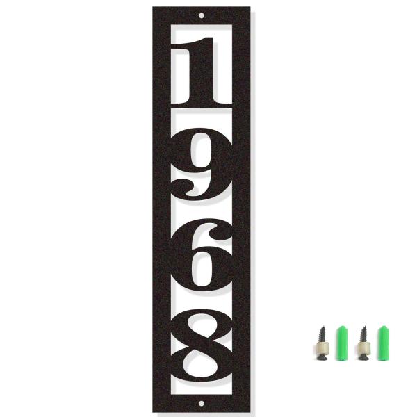 ・Design Unique Address Sign: Customize your own personalized metal house numbers for outside modern, add wall art charm ...