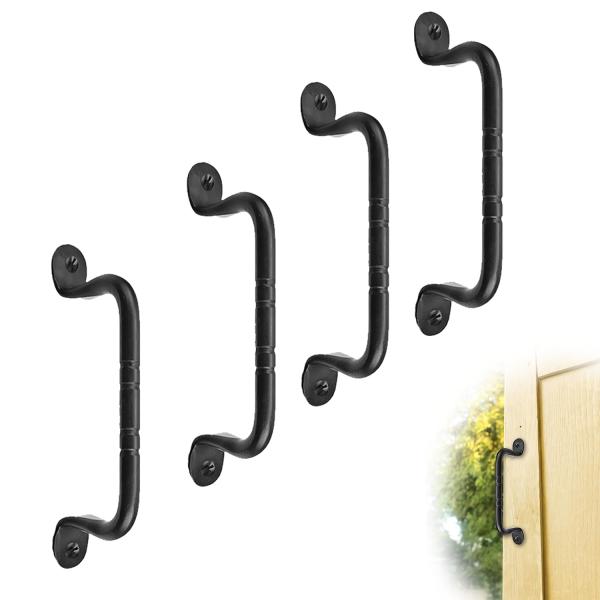 ・HANDCRAFTED DOOR PULL made from black cast iron handles adds a unique accent to your barn door and furniture handles an...
