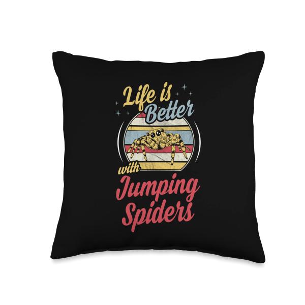 ・This Life Is Better With Jumping Spider Retro Vintage Style collection of cute jumping spider accessories, trendy pet j...