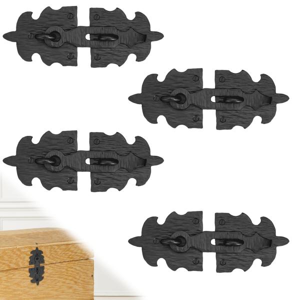 ・HANDCRAFTED METAL LATCHES: Our rustic door latches are made by hand using old-world techniques, ensuring a vintage feel...