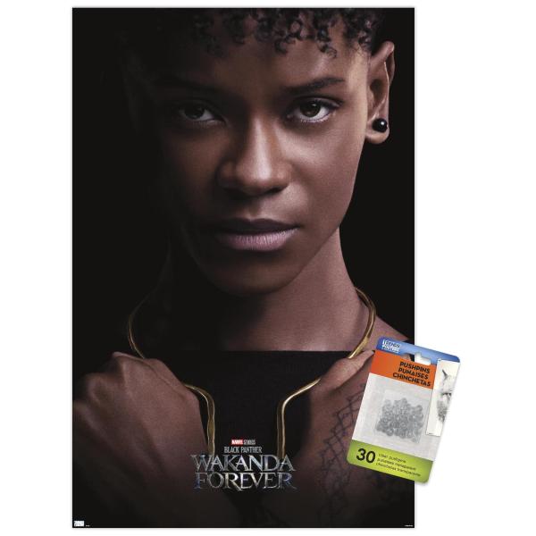・THIS TRENDS MARVEL BLACK PANTHER: WAKANDA FOREVER - SHURI ONE SHEET WALL POSTER uses high-resolution artwork and is pri...