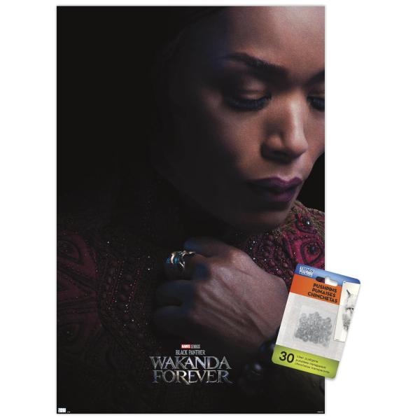 ・THIS TRENDS MARVEL BLACK PANTHER: WAKANDA FOREVER - RAMONDA ONE SHEET WALL POSTER uses high-resolution artwork and is p...