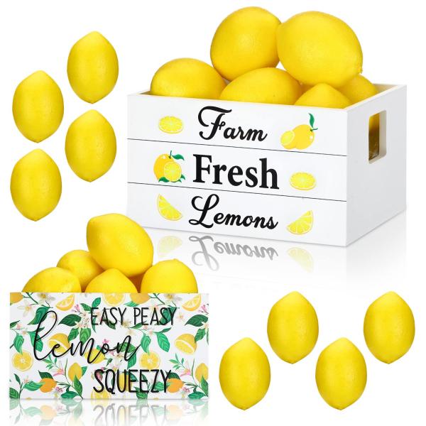 ・Summer Centerpiece Decoration: you will receive a double sided printed small lemon crate and 8 pcs of simulated lemons,...