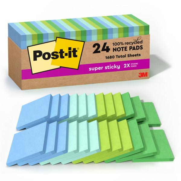 ・GET ORGANIZED: Each pack includes 24 pads of 3 in. x 3 in. notes, with 70 sheets per pad, great for your office, work a...