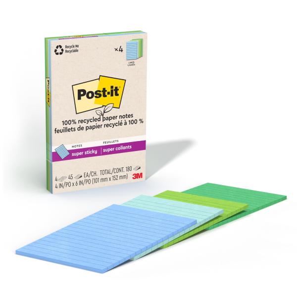 ・GET ORGANIZED: Each pack includes 4 pads of 4 in. x 6 in. lined notes, with 45 sheets per pad, great for your office, w...
