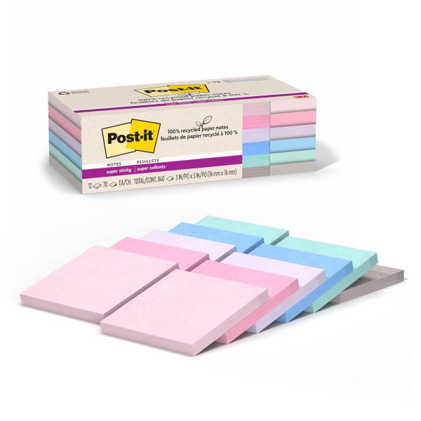 ・GET ORGANIZED: Each pack includes 12 pads of 3 in. x 3 in. notes, with 70 sheets per pad, great for your office, work a...