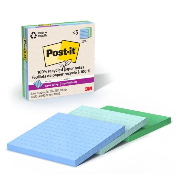 ・GET ORGANIZED: Each pack includes 3 pads of 4 in. x 4 in. lined notes, with 70 sheets per pad, great for your office, w...
