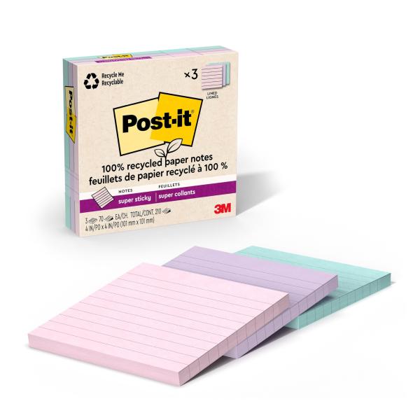 ・GET ORGANIZED: Each pack includes 3 pads of 4 in. x 4 in. lined notes, with 70 sheets per pad, great for your office, w...