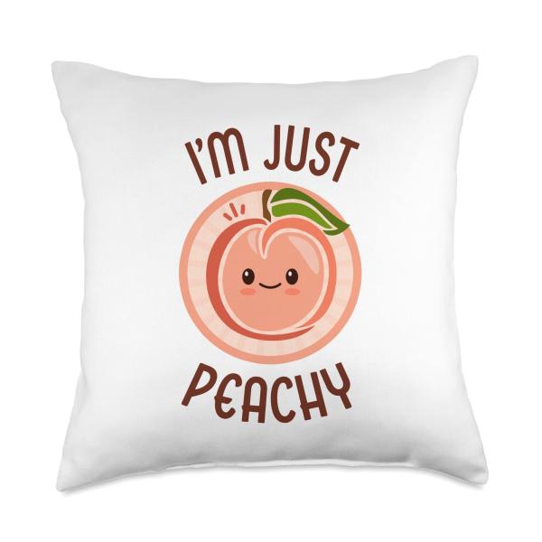 ・Funny Cute Adorable Peach I'm Just Peachy. Featuring adorable cute kawaii peach. Funny food pun. Funny fruit pun. Match...