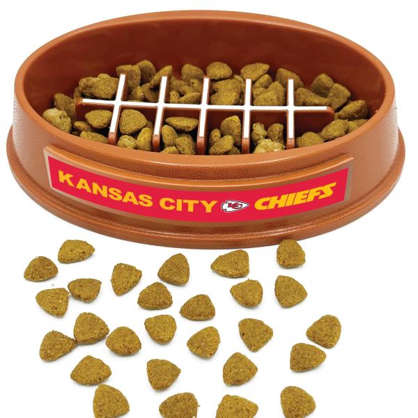 ・The SUPER-BOWL: - A Football-Shaped SLOW FEEDER PET BOWL - Officially licensed by the NFL! The Pets First ALL-NEW SUPER...