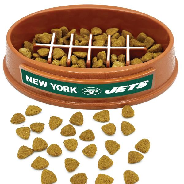 ・The SUPER-BOWL: - A Football-Shaped SLOW FEEDER PET BOWL - Officially licensed by the NFL! The Pets First ALL-NEW SUPER...