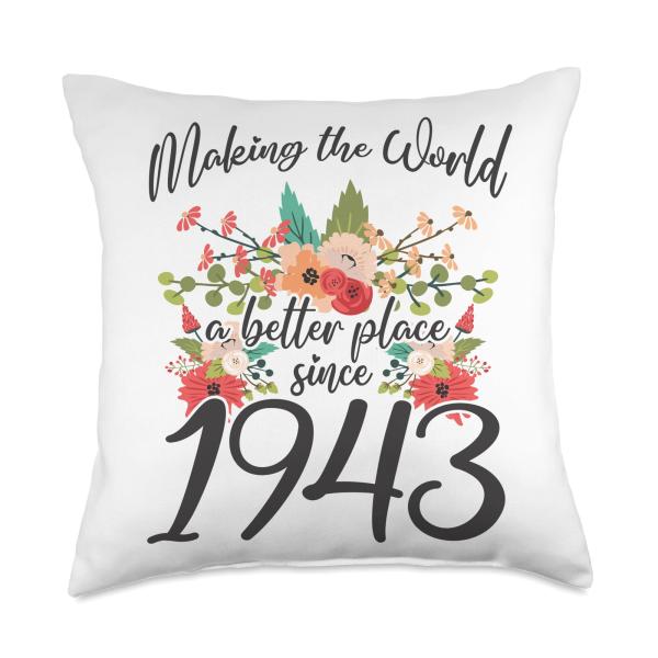 ・This is a 1943 birthday gift for women and men.・100% spun-polyester fabric・Double-sided print・Filled with 100% polyeste...