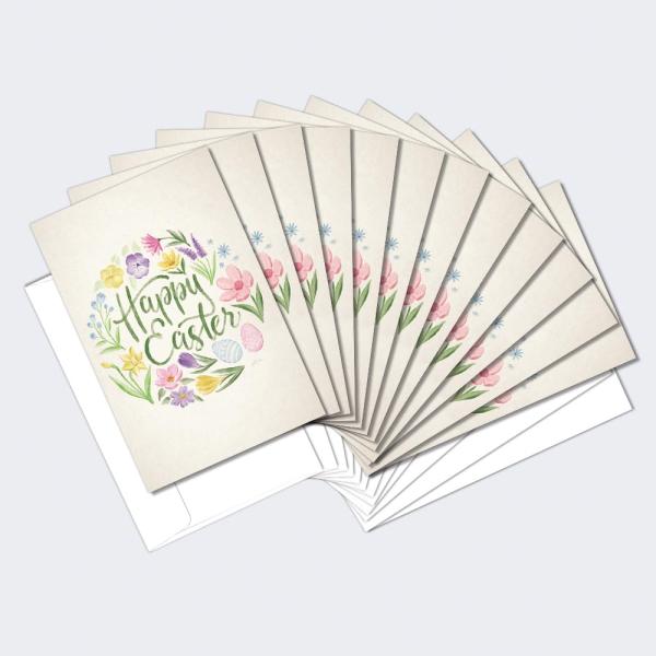 ・Inside Greeting: Sending warm Easter wishes | Cover Greeting: Happy Easter・CHARMING DESIGNS - These cards feature charm...