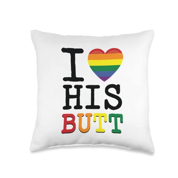 ・I Love HIS Gay Butt Sex Party Shirts for Transgender Homosexual of Rainbow Heart LGBTQIA+ gifts Its Marriage Team on Pr...
