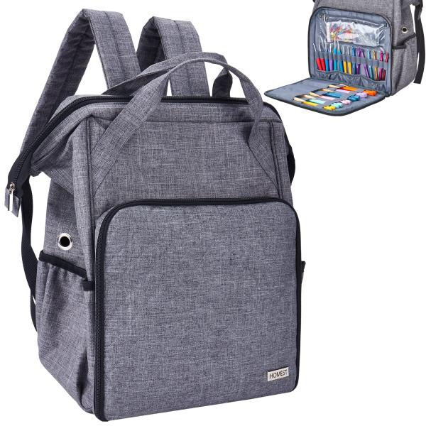 ・FITS OVER 28 SKEINS - Fits over 28 skeins that weigh 3.5 oz. It is a roomy bag with lots of storage opportunities, grea...