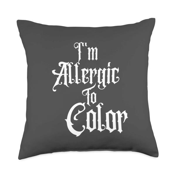 ・Express yourself with this White Creepy Dark Humor, Horror Text On 'Wednesday, I'm Allergic To Color ' eye catching Top...