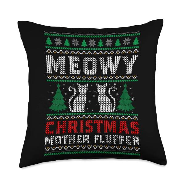 ・This Meowy Christmas Mother Fluffer merchandise is the perfect gift!・100% spun-polyester fabric・Double-sided print・Fill...
