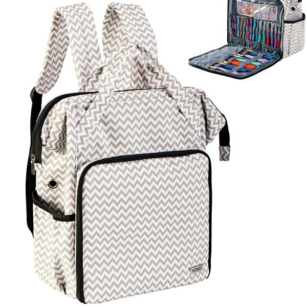 ・FITS OVER 28 SKEINS - Fits over 28 skeins that weigh 3.5 oz. It is a roomy bag with lots of storage opportunities, grea...