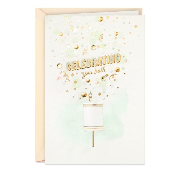 ・Wish the happy couple well with a beautiful card and a sweet sentiment.・Cover features a party popper shooting out conf...