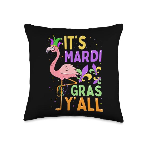 ・It's Mardi Gras Yall, Get this funny Flamingo Mardi Gras design, Perfect easy lazy DIY last minute homemade costume ide...