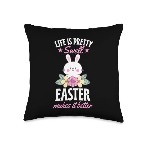 ・This Life Is Pretty Swell Easter Makes It Better Bunny Floral collection of cute Easter Sunday accessories, trendy matc...