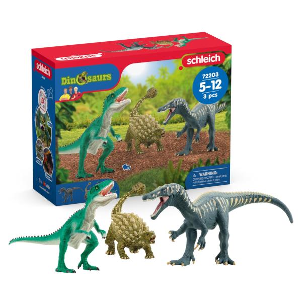 ・INCLUDES THREE DINOSAURS! Playset comes with a Giganotosaurus toy, a Baryonyx toy, and an Ankylosaurus...it's a prehist...