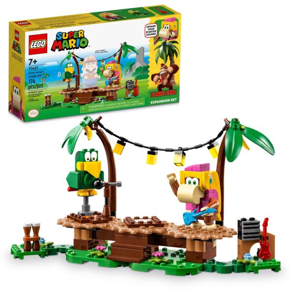 ・Set the stage for musical fun - Kids can visit the jungle home of Donkey Kong with this LEGO Super Mario Dixie Kong's J...
