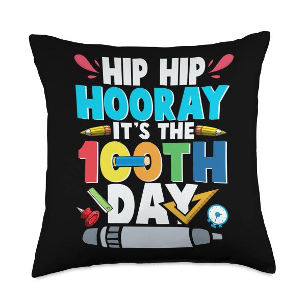 ・Hip Hip Hooray It's The 100th Day Of School For Boys Girls tee to celebrate 100th day of school. Happy 100th day of sch...