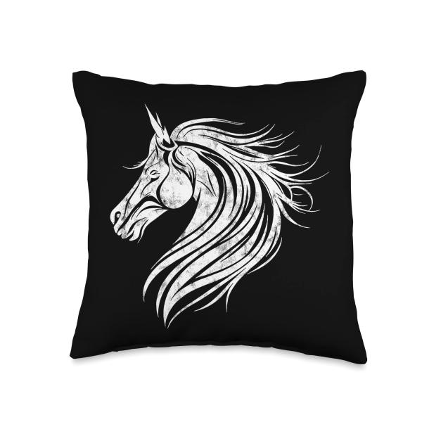 ・Tribal tattoo horse head for riding fans and all who like equestrian sports, animals, ponies, dogs, cats, pets, nature,...