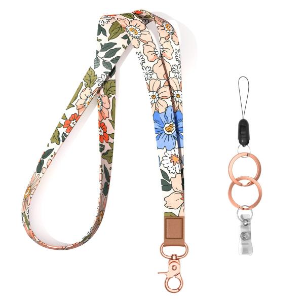 ・Fashionable Lanyard for Keys: Lanyard key chain holder with unique design, simple but fashionable, it matches with your...