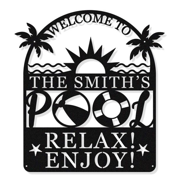 ・Design Your Personalized Sign：Customize your own personalized pool signs for home decor, add wall art charm to your liv...