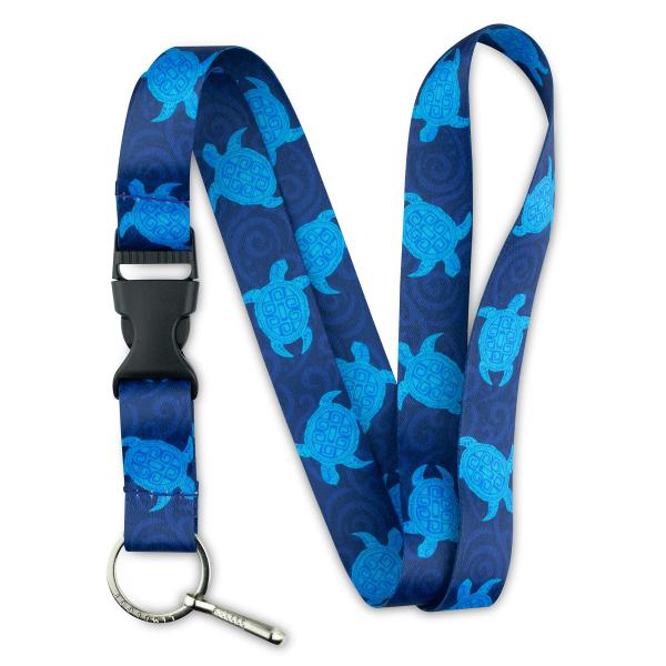 ・Cute lanyard featuring a colorful Turtles and Swirls design with the bright blue colors. This unique design is sure to ...