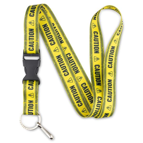・A sure conversation starter at the office or any workplace! This Limeloot black and yellow lanyard is made with a subli...
