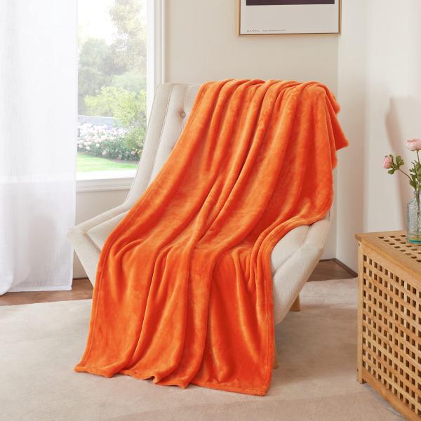 ・Thicker ＆ Softer: 100% Microfiber is thicker and not as heavy as cotton. This flannel fleece blanket maintain the ideal...
