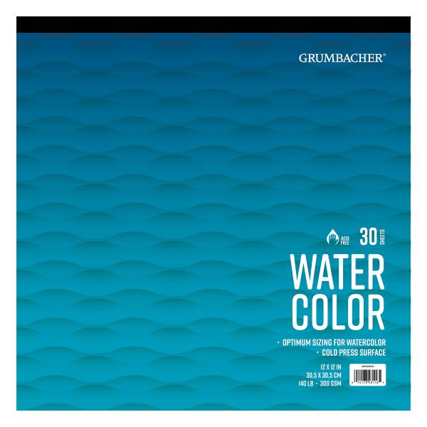・This Grumbacher 140 lb/300 GSM Cold Press watercolor paper was developed with an optimized sizing level to ensure good ...