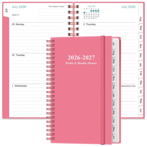 ・2026-2027 Planner - Pocket planner from July 2026 - June 2027, this planner 2026-2027 covers 12 months of weekly and mo...