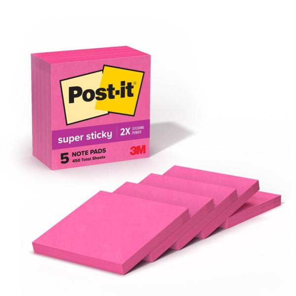 ・GET ORGANIZED: Each pack includes 5 pads of 3 in. x 3 in. notes, with 90 sheets per pad, great for your office, work ar...