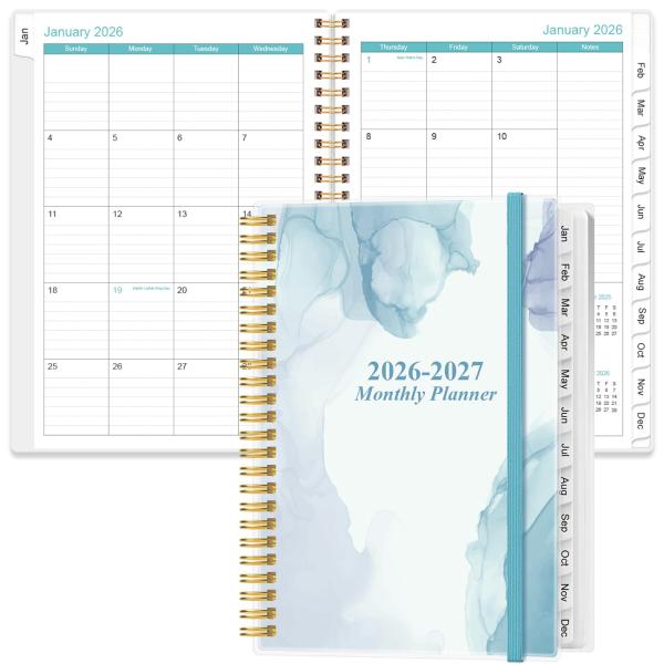 ・2026-2027 Monthly Planner - From January 2026 - June 2027, this planner 2026-2027 covers 18 months of weekly and monthl...