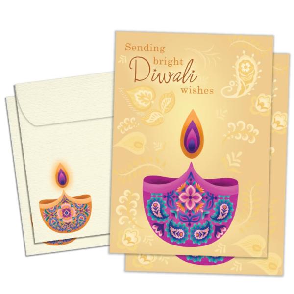 ・Inside Greeting: [blank] | Cover Greeting: Sending bright Diwali wishes. You'll find warm and festive messages that con...