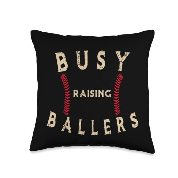 ・This Is Awesome Busy Raising Ballers T-Shirt. Softball Baseball Shirt Features Funny Sayings For Sports Dad ＆ Mom Just ...