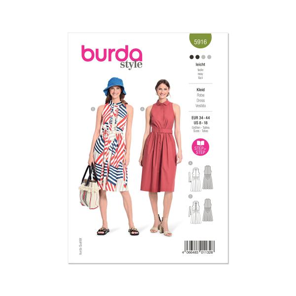 ・Burdaパターンキットには、生地を切り抜くためのパターンピース、縫製プロセスのガイドとなるステップバイステップの書面と図解の説明、生地とトリムの選択方法、サイズ情報が含まれています。・これらの衣類の縫製パターンは、ミスサイズ8-18(3...
