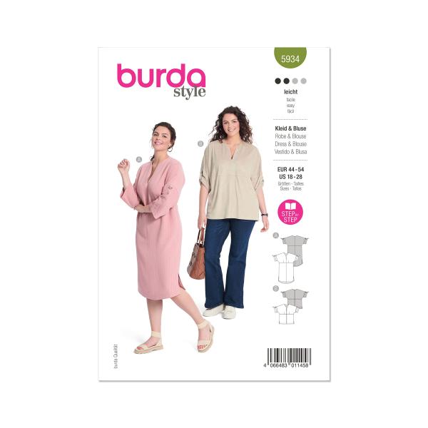 ・Burdaパターンキットには、生地を切り抜くためのパターンピース、縫製プロセスのガイドとなるステップバイステップの書面と図解の説明、生地とトリムの選択方法、サイズ情報が含まれています。・これらの衣類の縫製パターンは、ミスサイズ18-28(...