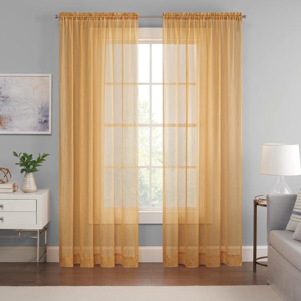・Experience Eclipse Sheer Window Curtain: Add warm, inviting ambiance to any room with the Eclipse Emina Sheer Window Cu...