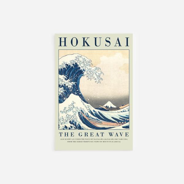 ・THIS PRINT Expertly showcases the iconic work of Katsushika Hokusai, "The Great Wave," painted in 1831. This piece conv...