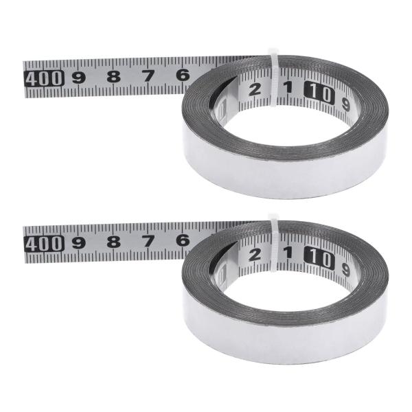 ・Size - Measurement Range: 400cm; Precision: 1mm; System: Metric; Read: Right to Left. Width: 12.5mm; Thickness: 0.35mm....