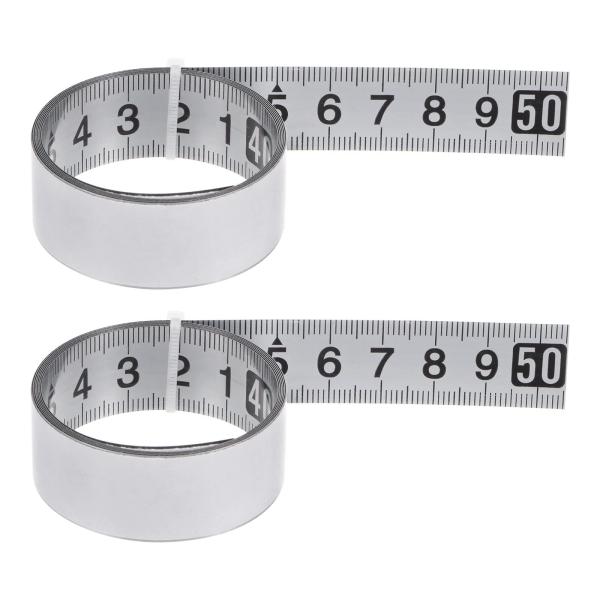 ・Size - Measurement Range: 50cm; Precision: 1mm; System: Metric; Read: Middle to Both Sides. Width: 19mm; Thickness: 0.3...
